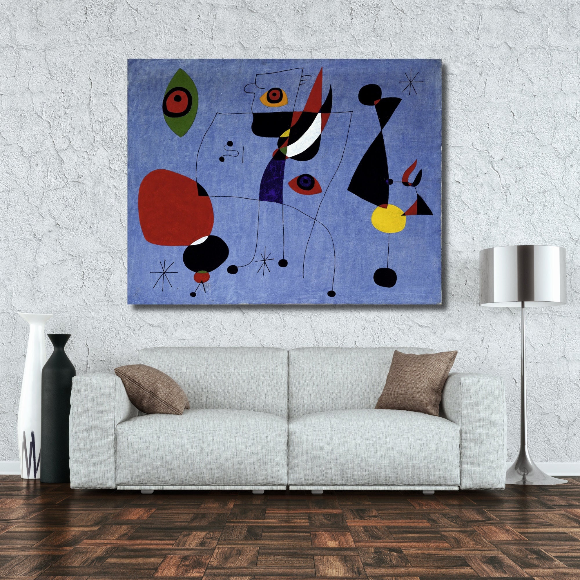 Joan Miro Poster,joan Miró Abstract Surrealism Art,wrapped Surreal ...