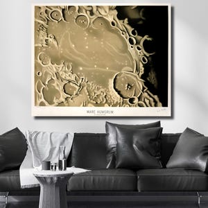 Etienne Leopold Trouvelot Canvas Wall Art: Mare Humorum. (the Trouvelot ...