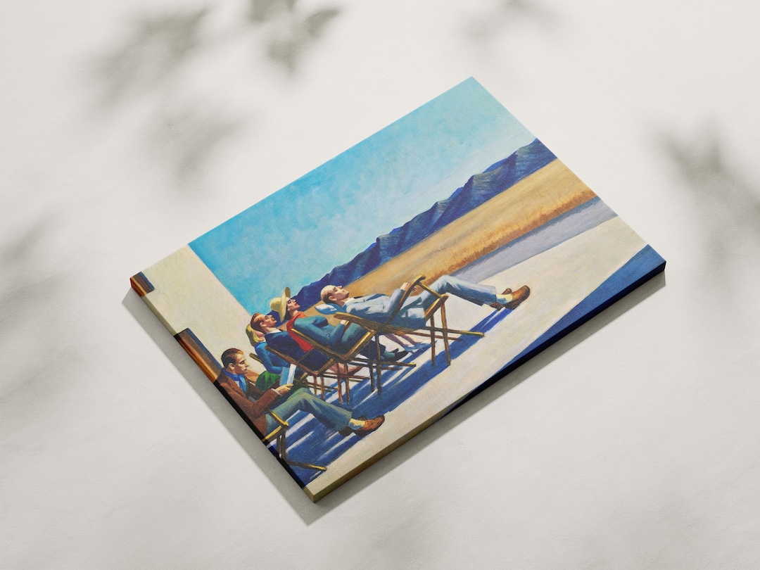 Edward Hopper Print People in the Sun on Canvas,edward Hopper Artworks ...