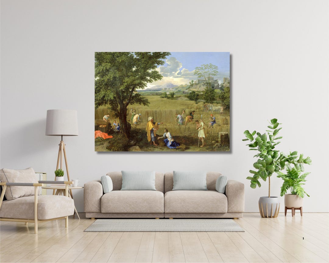 Poussin Summer, or Ruth and Boaz, Giclee Canvas Art Poster - Etsy