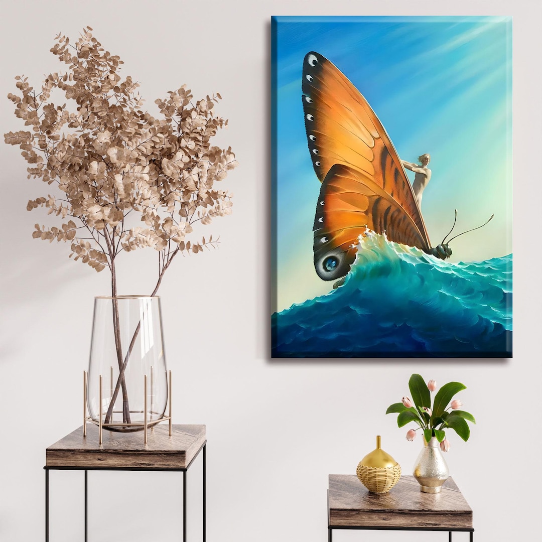 Vladimir Kush Canvas,vladimir Kush Wall Art Butterfly Canvas Print ...