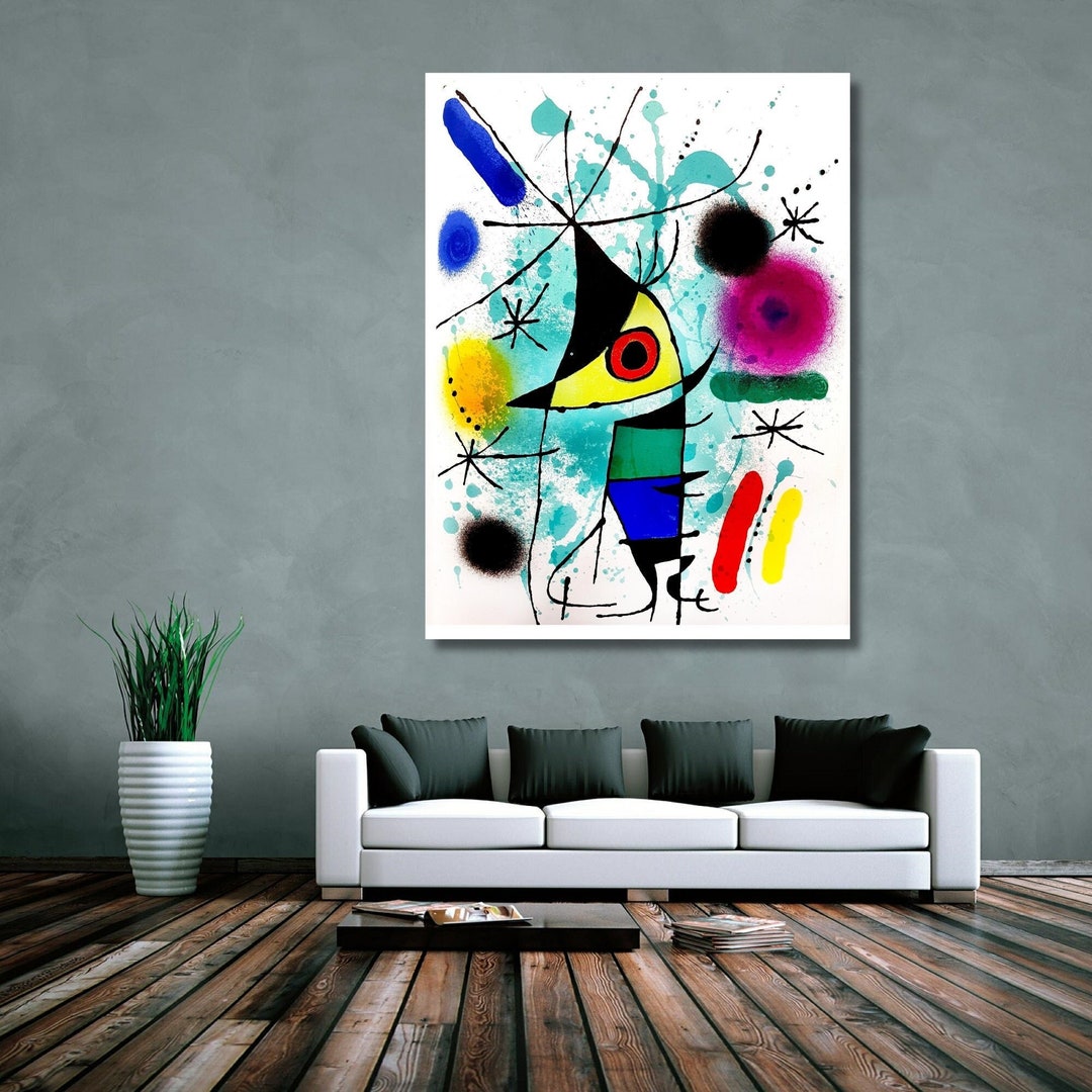 The Singing Fish by Joan Miro Canvas Wall Art, Canvas Ready to Hang ...