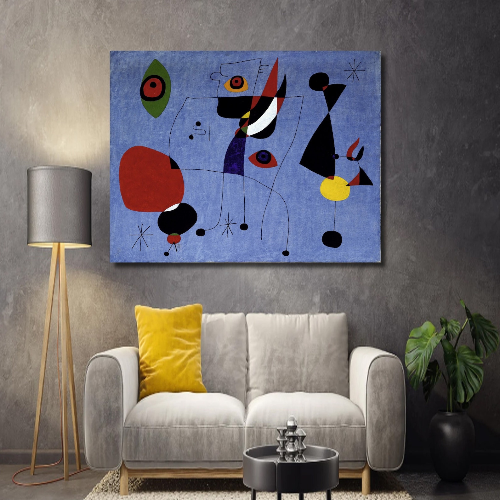 Joan Miro Poster,joan Miró Abstract Surrealism Art,wrapped Surreal ...