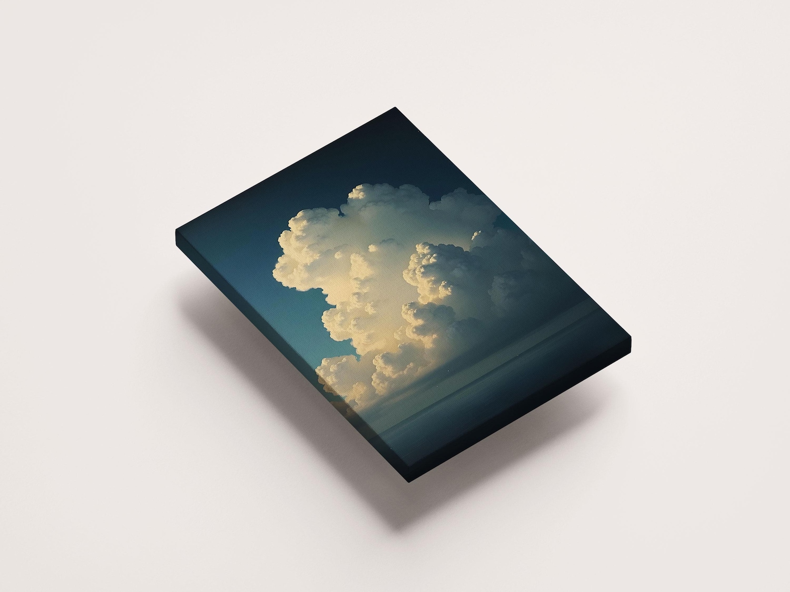 Cloud Canvas Wall Art Large Cloudy Sky Painting Rain Cloud Painting ...