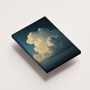 Cloud Canvas Wall Art Large Cloudy Sky Painting Rain Cloud Painting Blue Sky Painting Large ...
