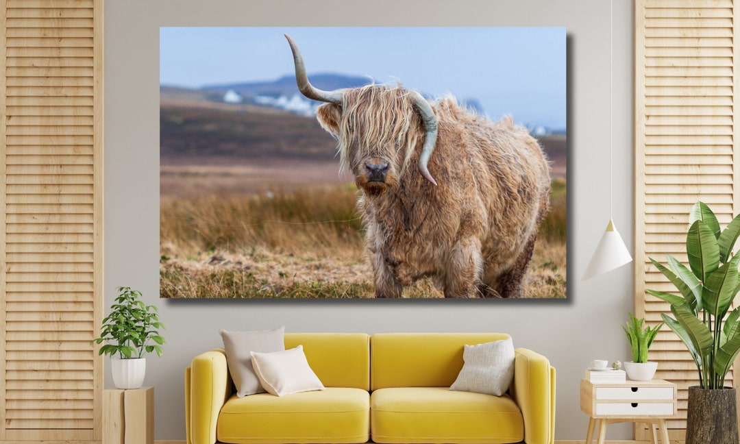 Wild Bull Art Canvas,wild Animal Canvas Decor,buffalo Poster,bull ...