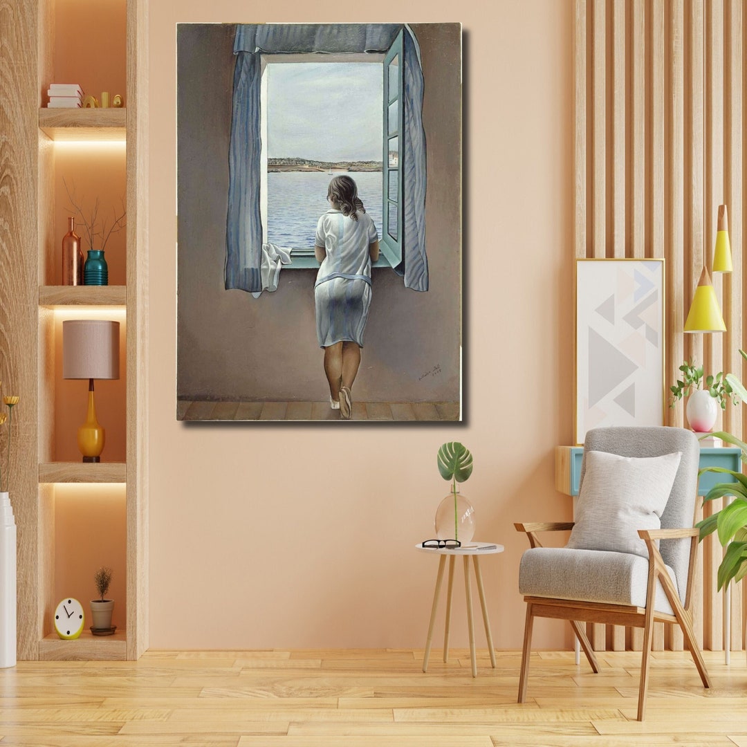 Salvador Dalí Canvas Wall Art Print, Girl at the Window, Salvador Dali ...