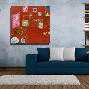 Henri Matisse the Red Studio Canvas,henri Matisse Art Print,matisse Poster,matisse Painting ...