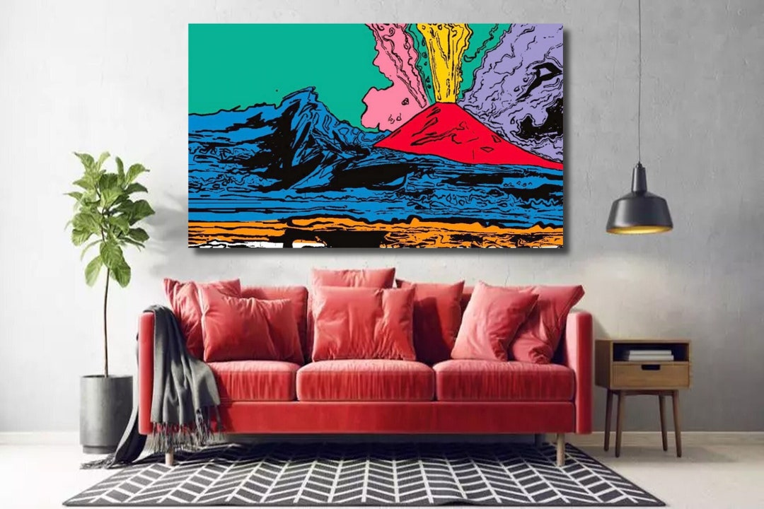 Andy Warhol, Vesuvius, Poster or Painting on Canvas, Pop Art, Interior ...