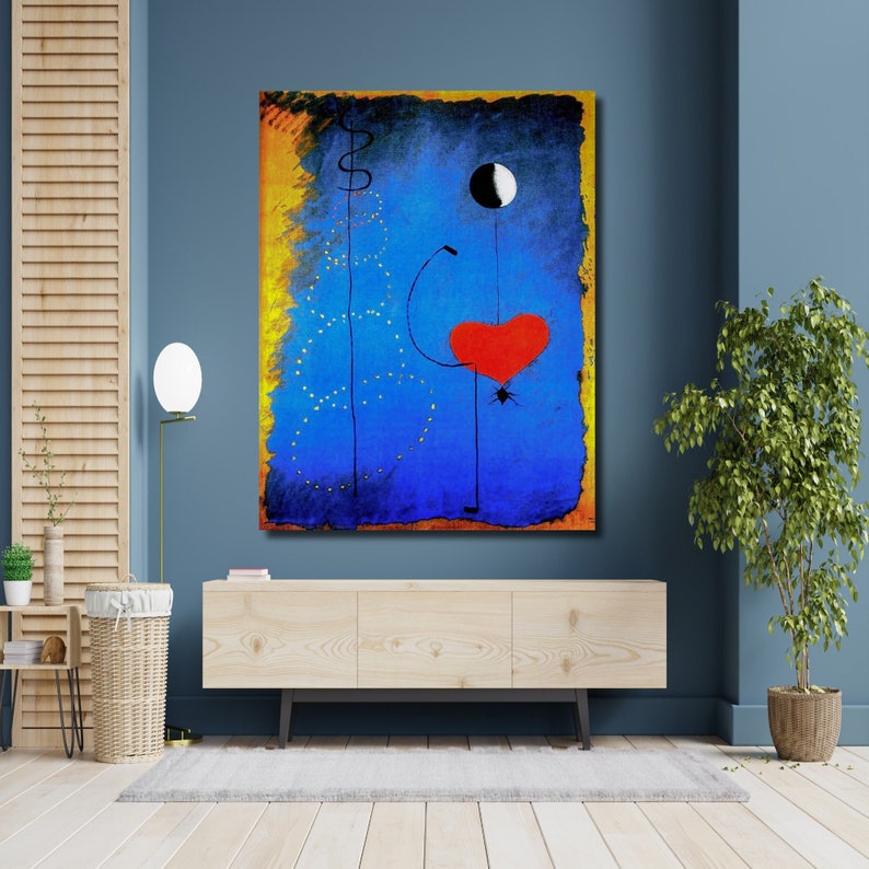 Joan Miro Dancer Exhibition Poster 1925: Surrealist Canvas Print - Etsy