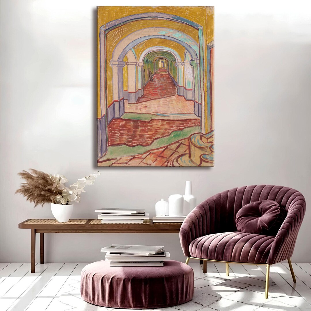 Vincent Van Gogh Corridor in the Asylum 1889 Canvas Wall Art Print ...