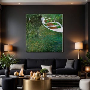 The Boat, Claude Monet, Impressionist Landscape, Rowboat, River ...
