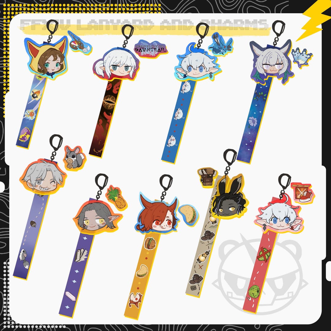 FFXIV Charm and Lanyard - Etsy