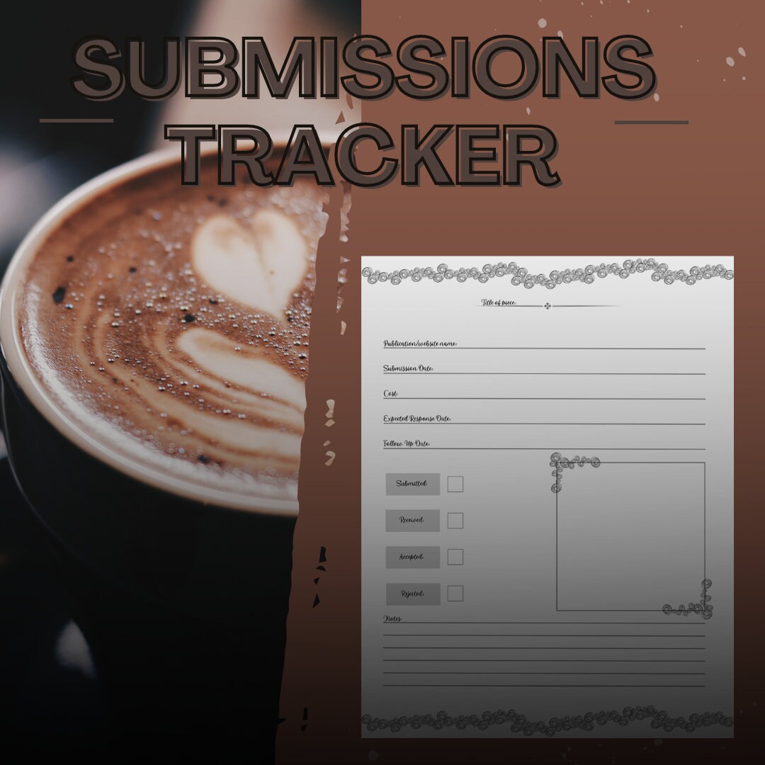 Writing Submission Tracker Gift for Writers Printable Fillable PDF ...