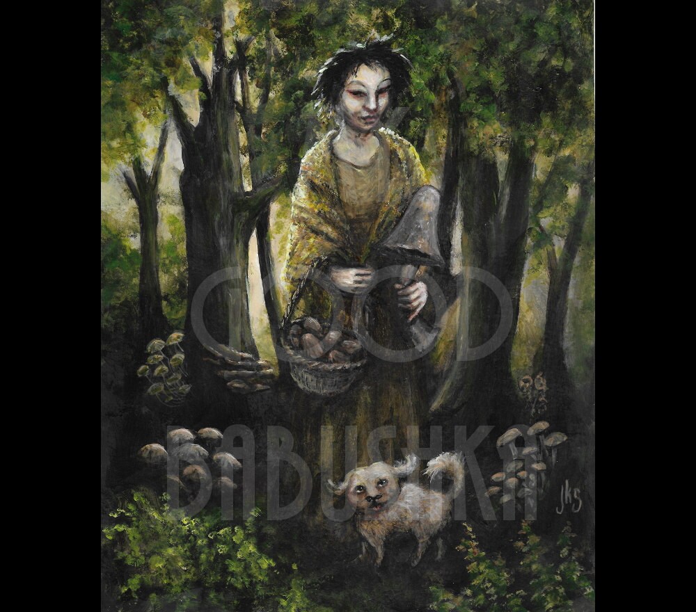 Foraging Folktale Illustration Storybook Art Dog Surreal Fairytale Pet ...