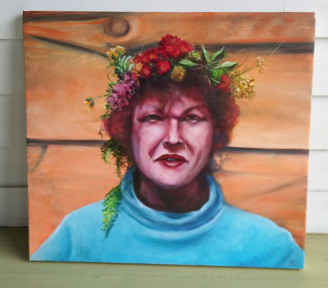 Julia Child, Portrait, Original Painting, Acrylic on Canvas, French ...