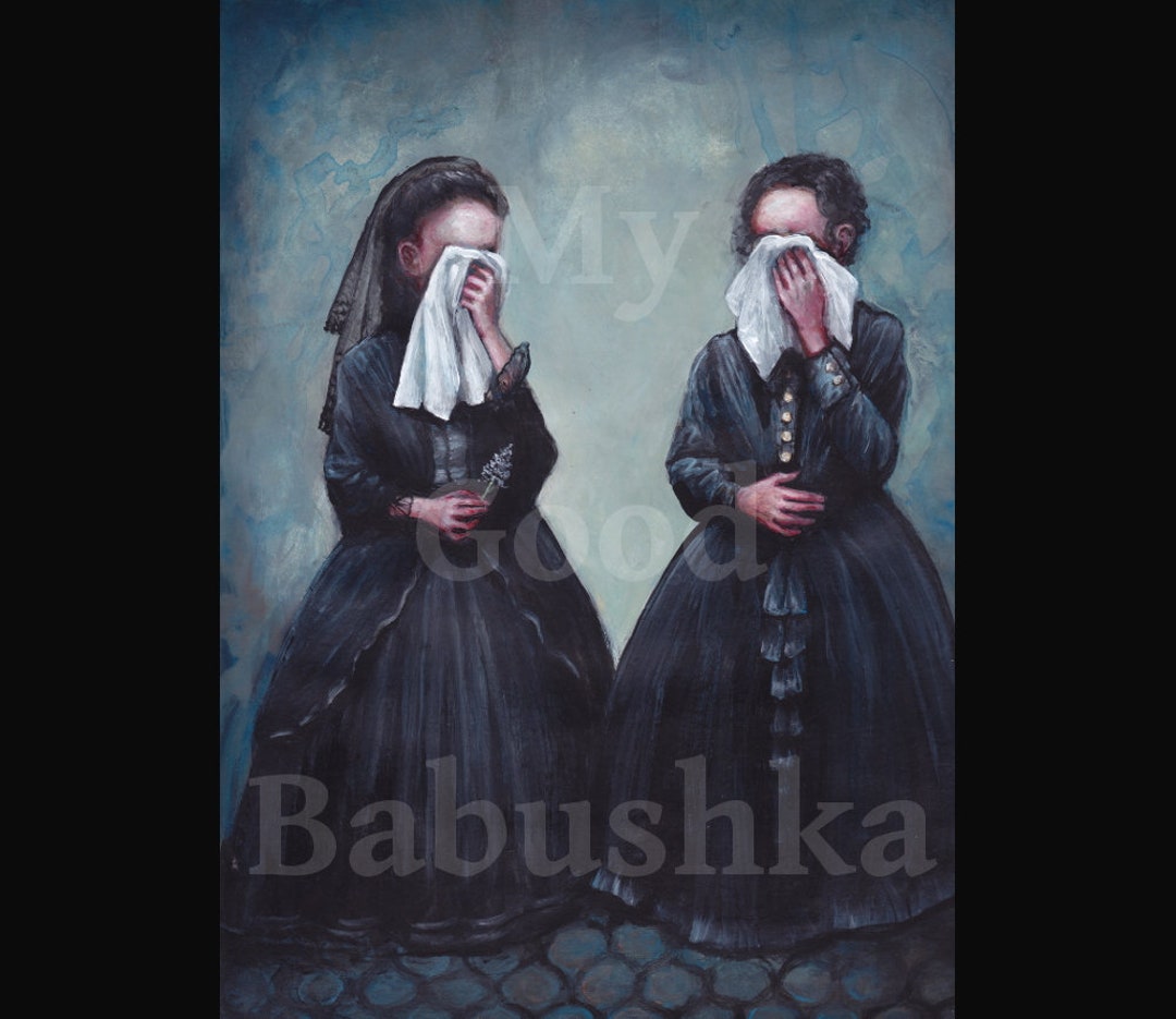 The Weepers. Print. Mourning, Victorian Women. Death. Mourning ...