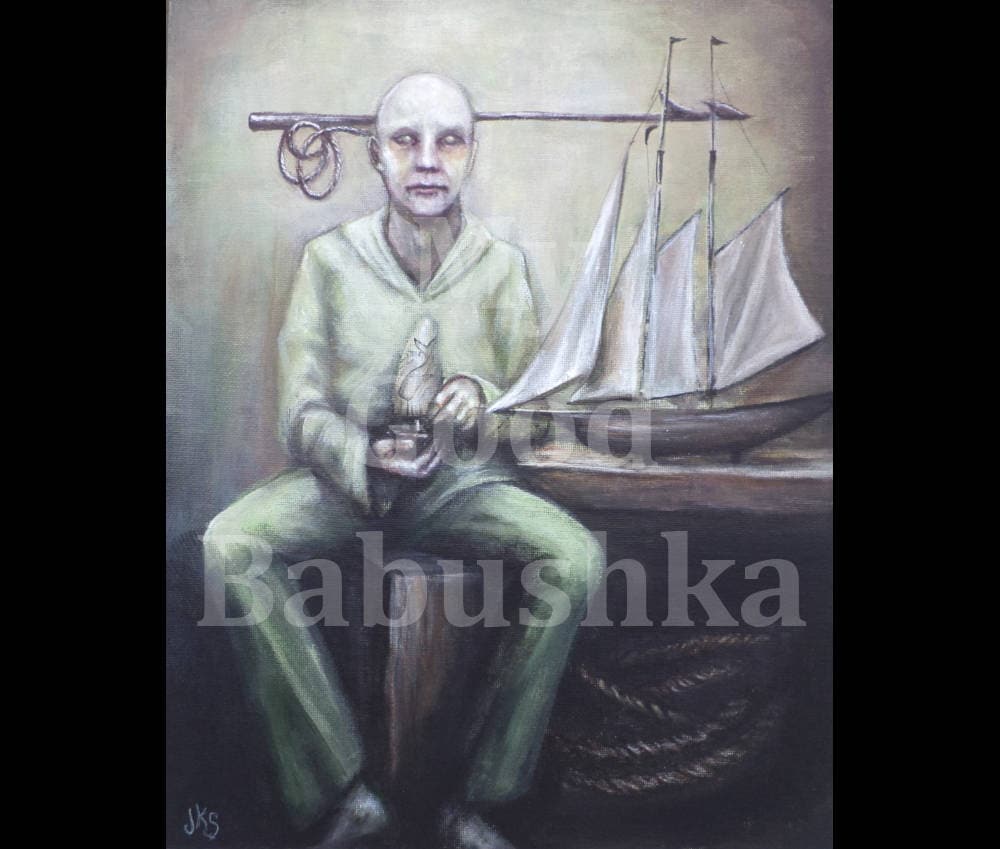 James Bartley A Modern Jonah Original Painting Myth 19th - Etsy Israel