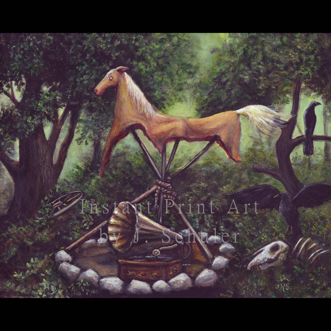 Steampunk Colt Pixie Print: English Folklore Horse Spirit (digital ...