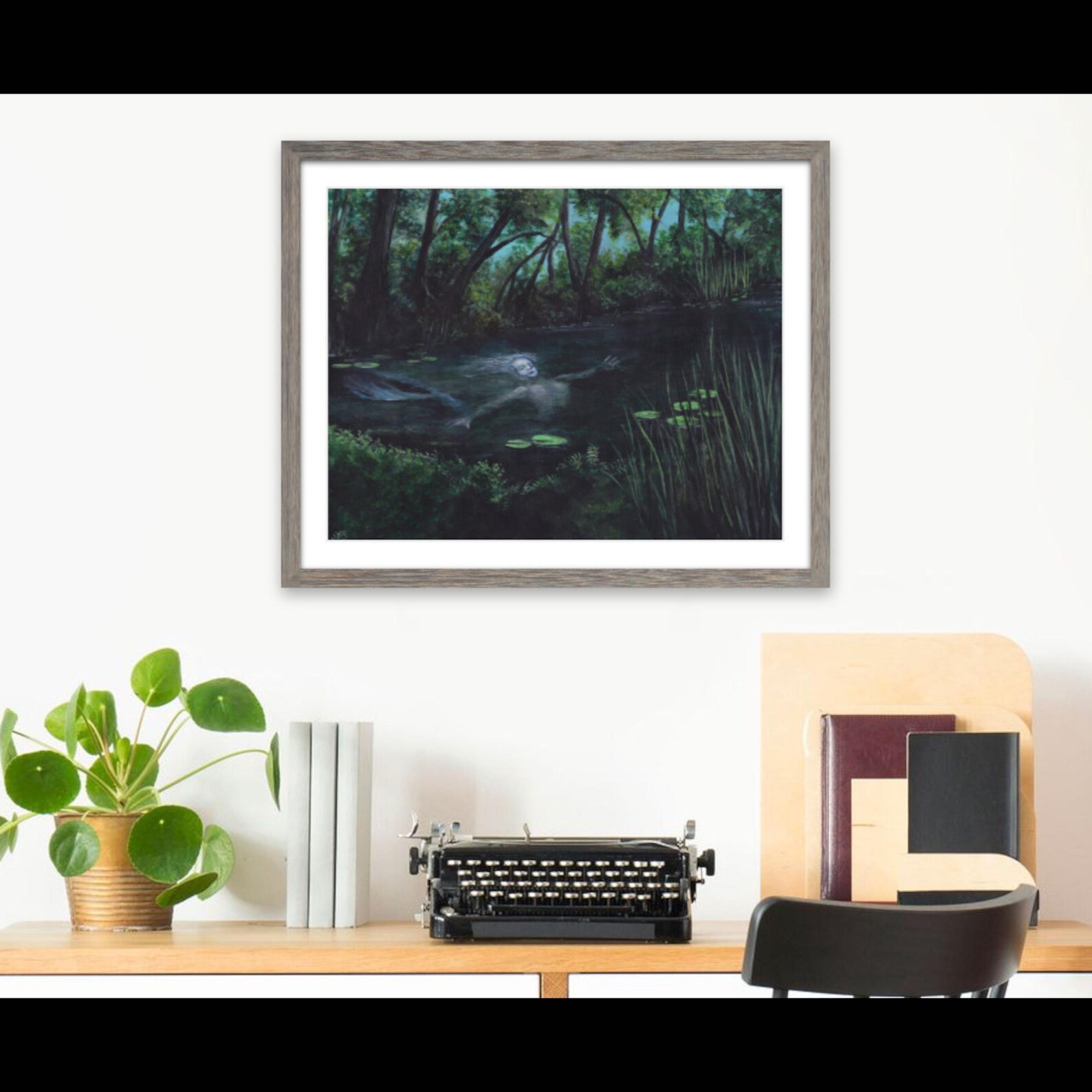 Mermaid Art Print: Fantasy Folklore, Lake Pond (digital Download) - Etsy