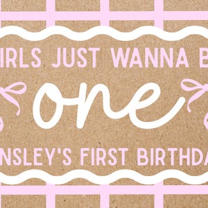 Girls Just Want to Be One Banner Template - Etsy