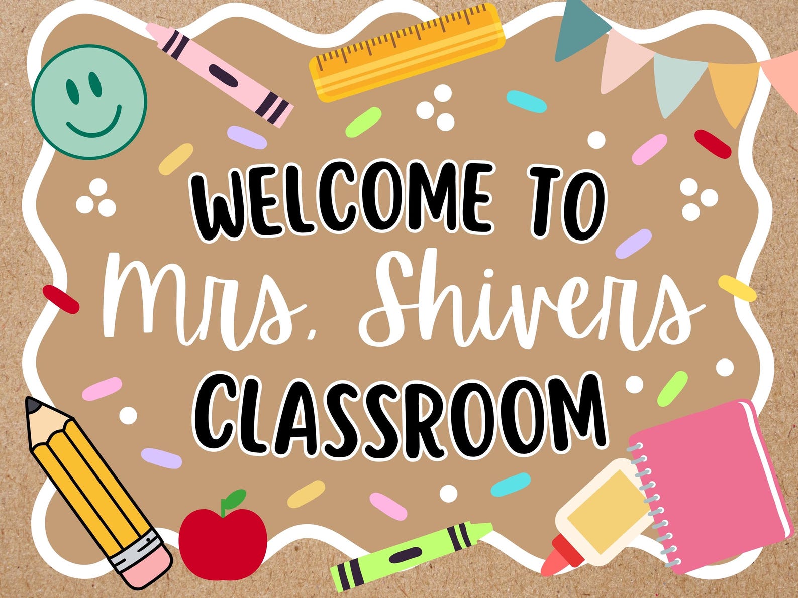Classroom Banner Template - Editable Canva Banner - 48’x 36’ DIY ...