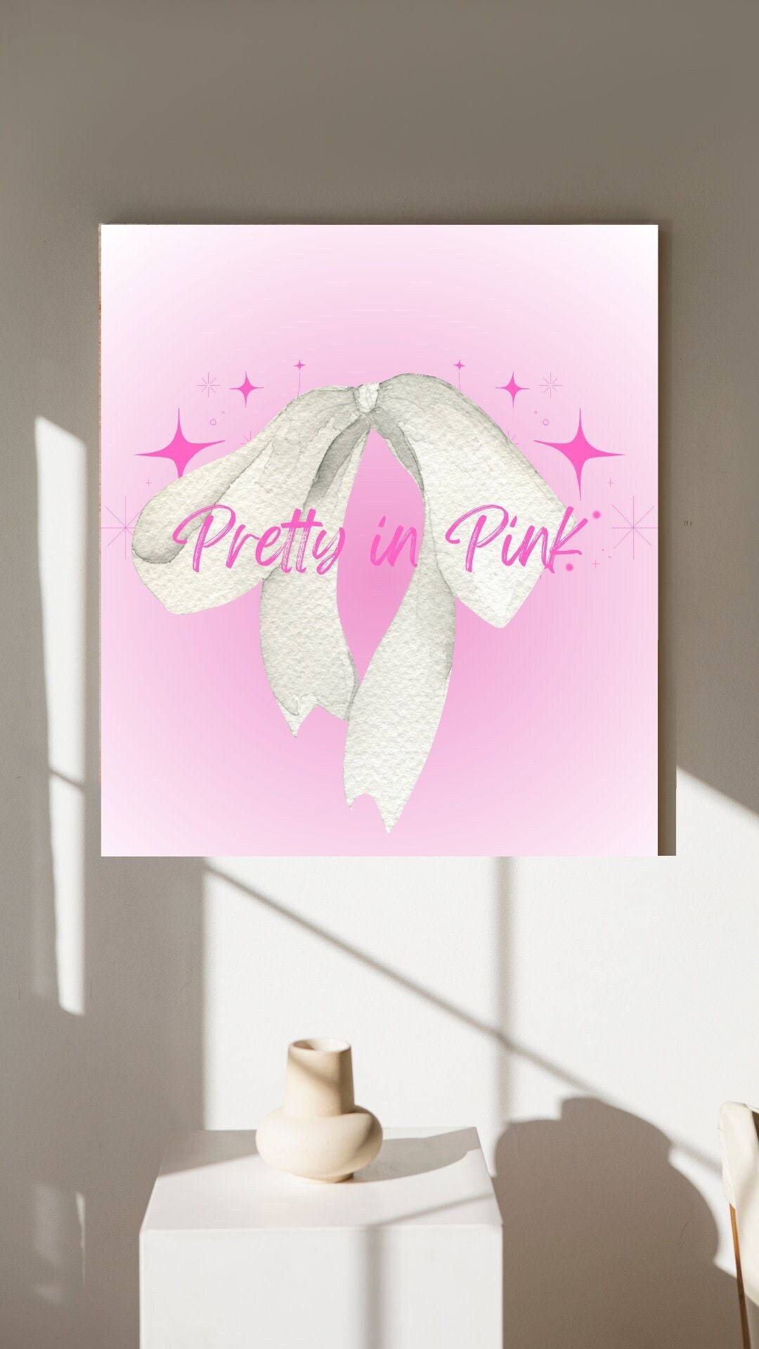 Pretty in Pink | College | Dorm | Pink | Bow | Coquette | Sparkles - Etsy