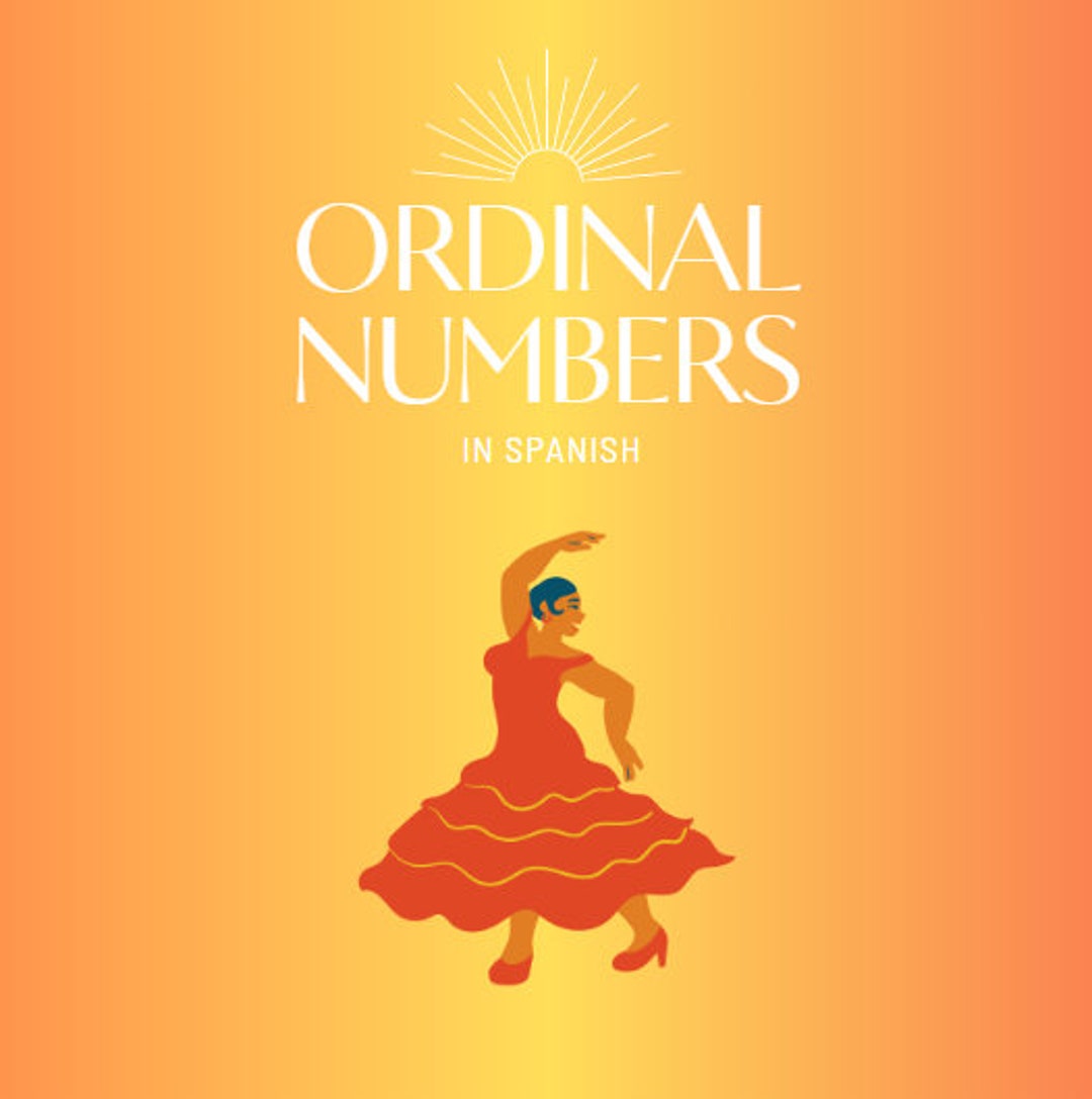 Spanish Ordinal Numbers - Student Handout - Etsy