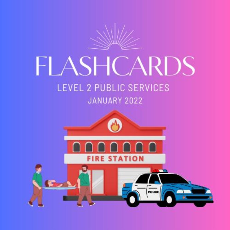Public Services Flashcards - Level 2 – January 2022 Paper - Etsy