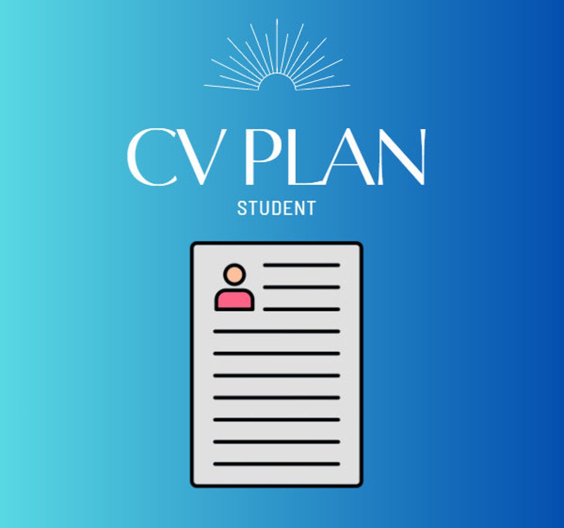 Sample CV Plan for Students - Etsy