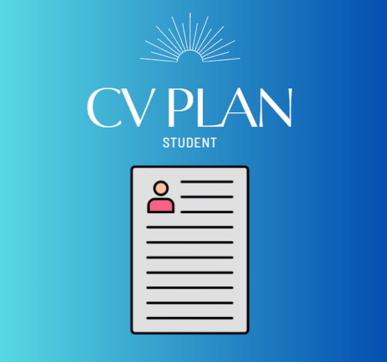 Sample CV Plan for Students - Etsy