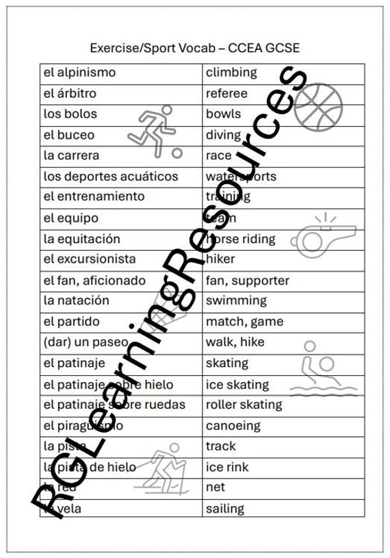 Col Spanish Worksheet