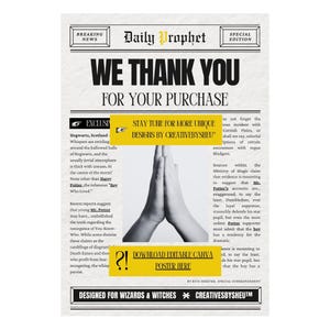 Editable Newpaper Template_the Daily Prophet Newspaper Inspired_the Boy ...