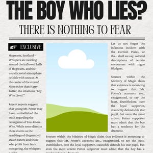 Editable Newpaper Template_the Daily Prophet Newspaper Inspired_the Boy ...
