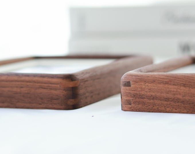 COOKIES HSH Solid Wood Picture Frame, Rustic Walnut Teak Beechwood ...
