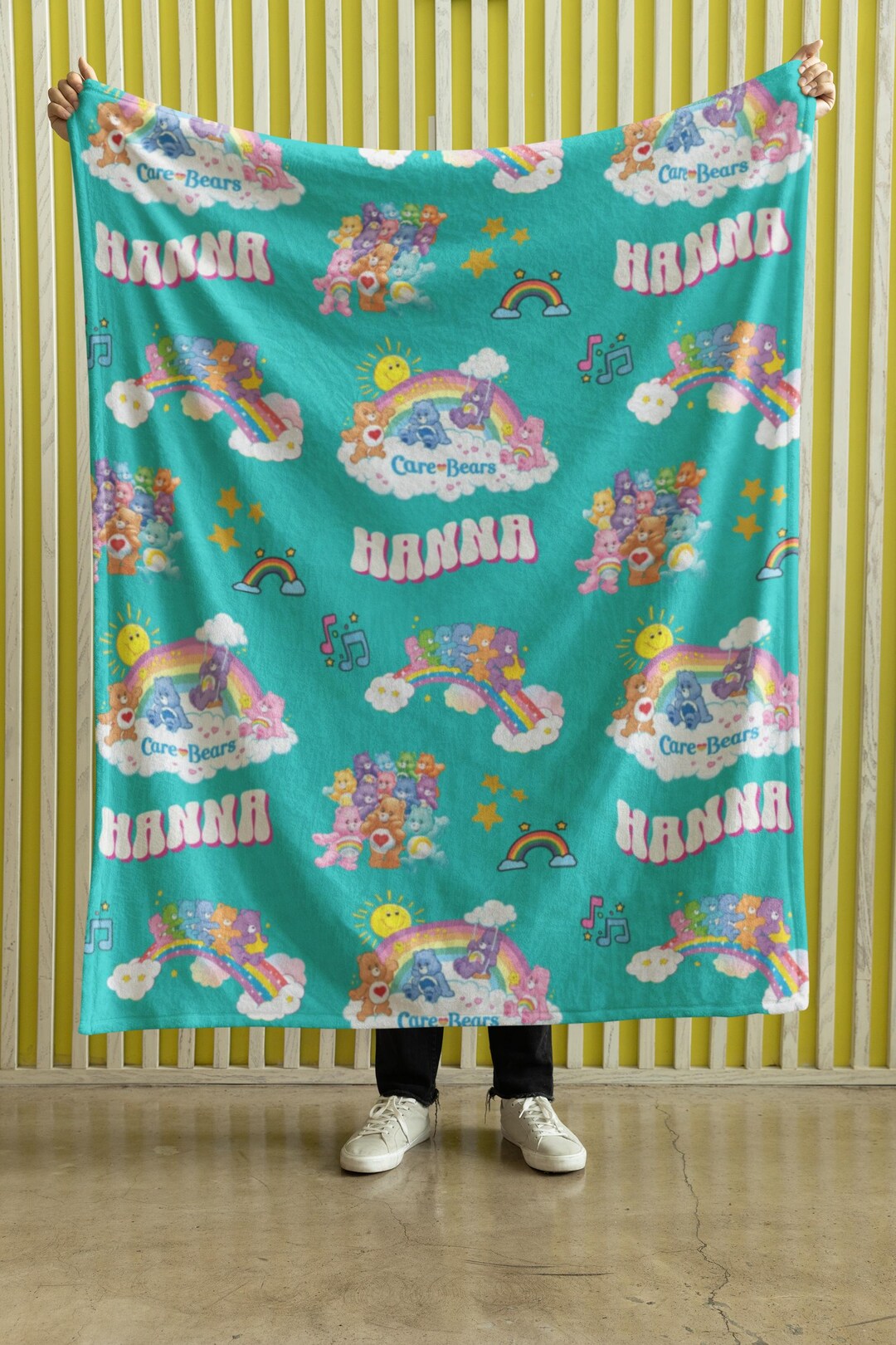 Personalized Care Bears Blanket, Care Bears Name Blanket, Care Bears ...