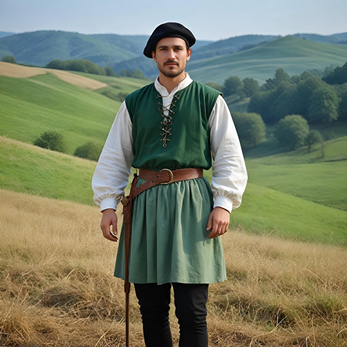 Men's Elegant Medieval Costume Traditional Renaissance Outfit Vintage ...