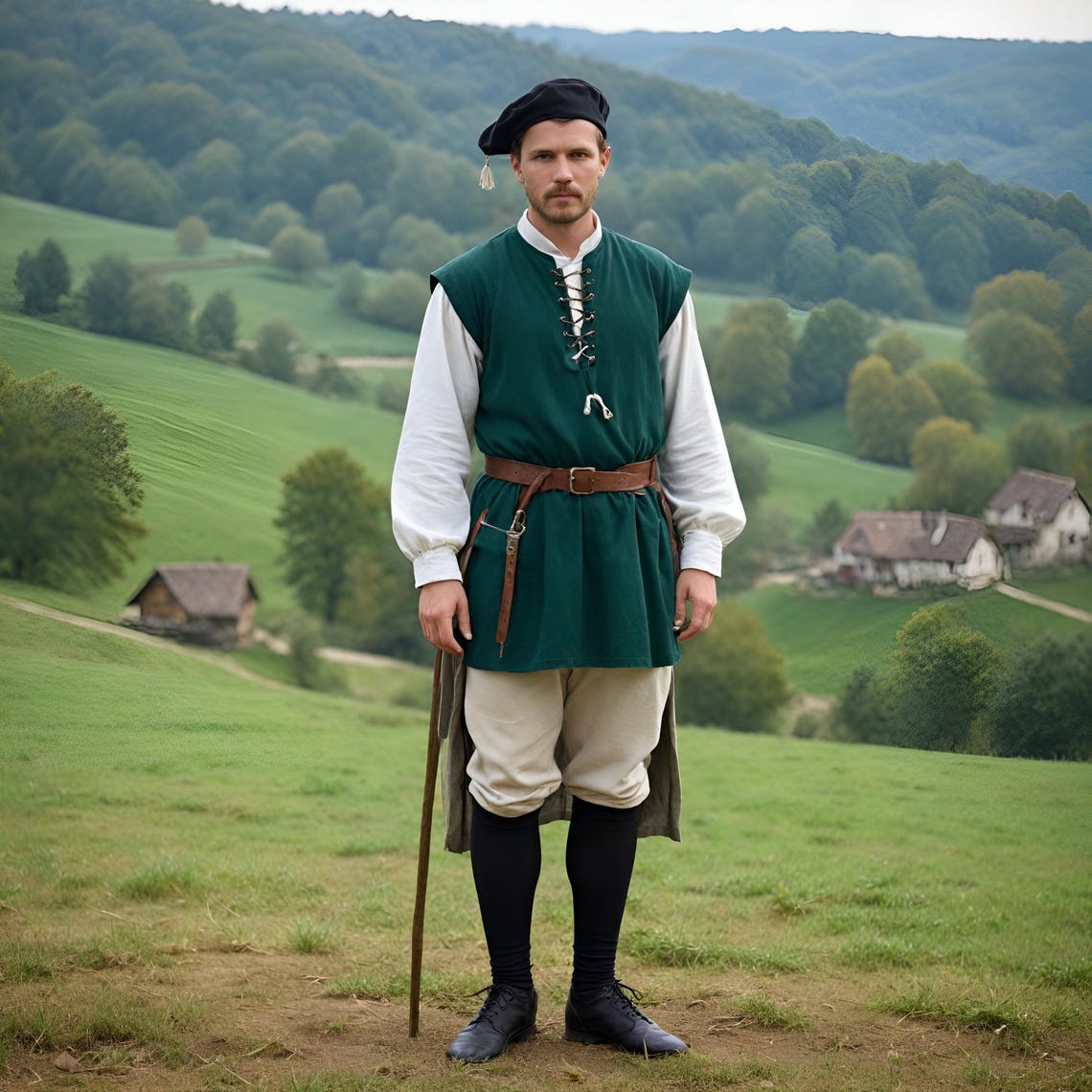 Men's Elegant Medieval Costume Traditional Renaissance Outfit Vintage ...
