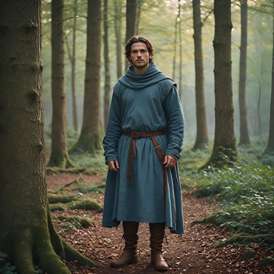 Medieval Blue Monk Robe Forest Wanderer Cosplay Costume Stylish ...