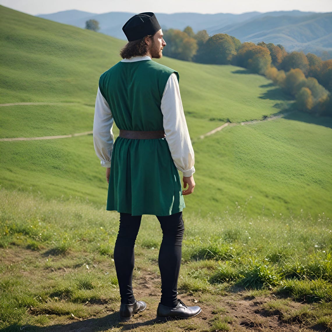 Men's Elegant Medieval Costume Traditional Renaissance Outfit Vintage ...