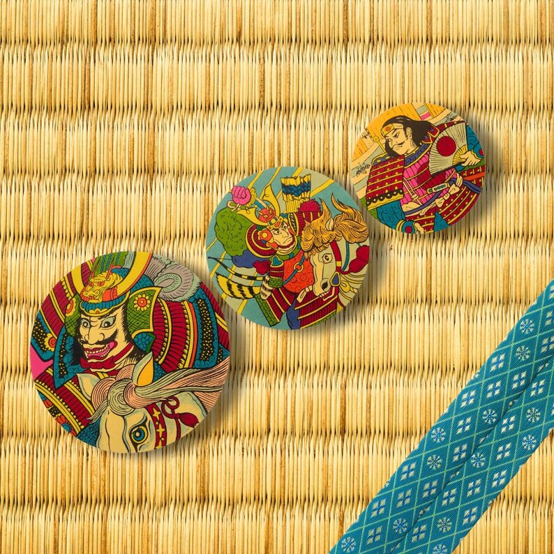 Vintage Japanese Samurai Menko Cards: Retro Collector's Set - Etsy