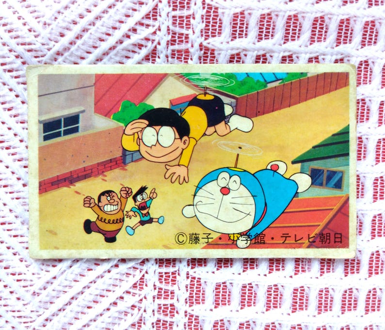 Doraemon's Menko Japanese Menko Cards Retro Set of 3 Sheets Vintage F/S ...
