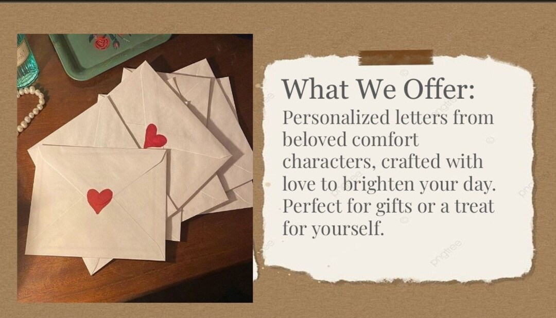 Comfort Letters From Comfort Characters - Etsy