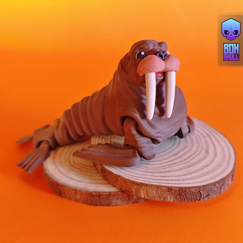 Walrus - BOXSKULL3D. STL File for 3D Printing, Articulated Figure, Cute ...