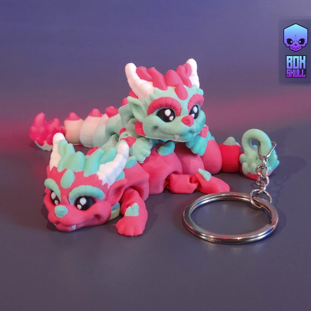 Little Baby Dragon - BOXSKULL3D. STL File for 3D Printing, Articulated ...