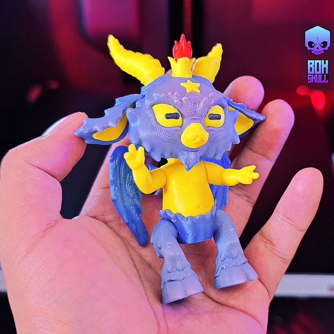 Baphomet BOXSKULL3D. STL File for 3D Printing, Articulated Figure, Cute ...