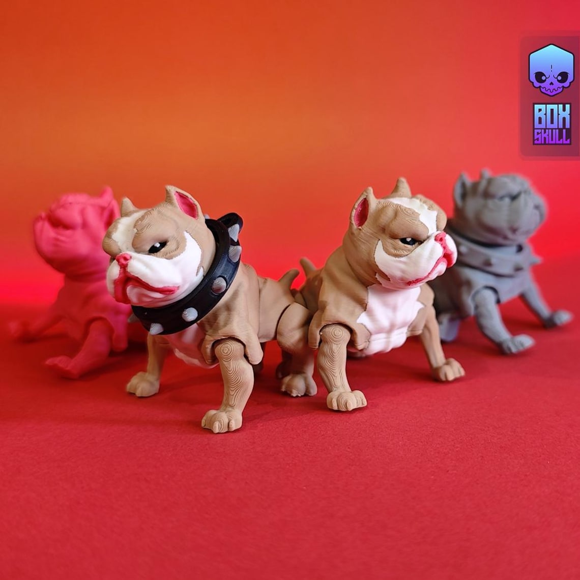 American Bully - Pet -BOXSKULL3D. STL File for 3D Printing, Articulated ...