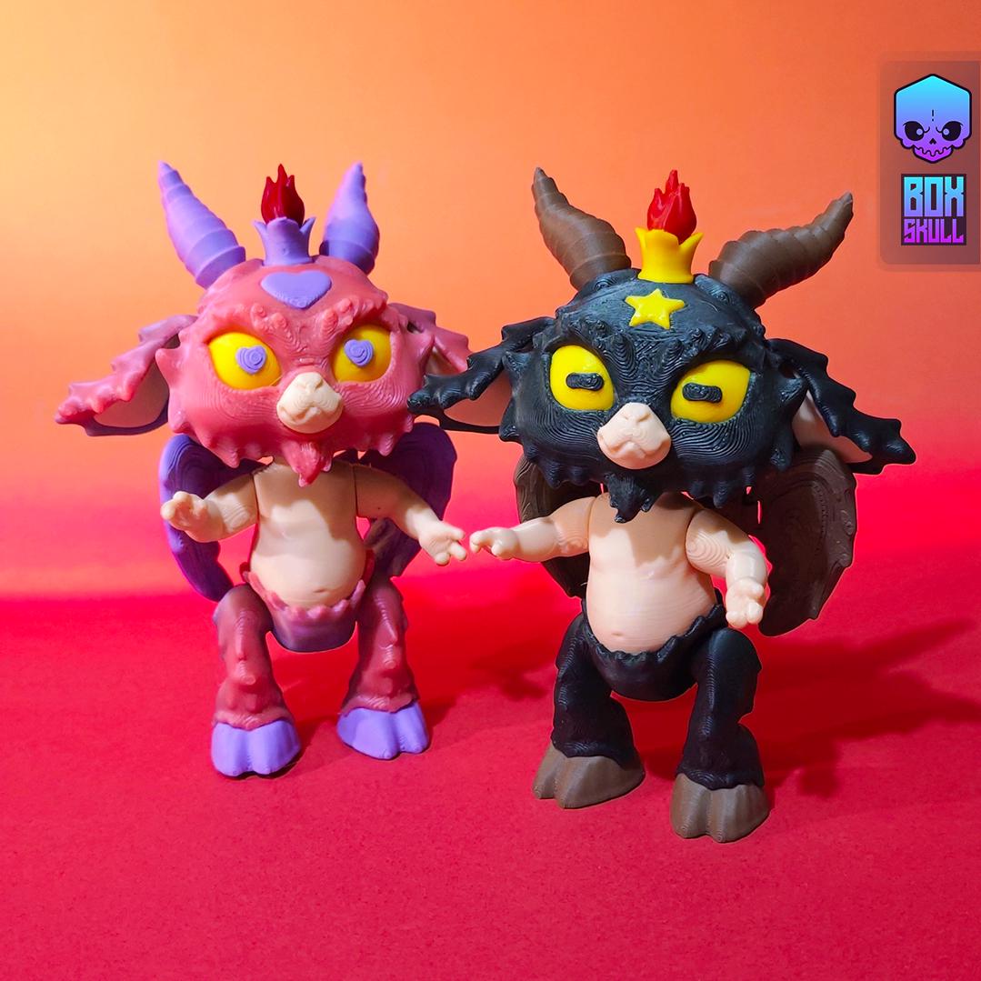 Baphomet - BOXSKULL3D. STL File for 3D Printing, Articulated Figure ...