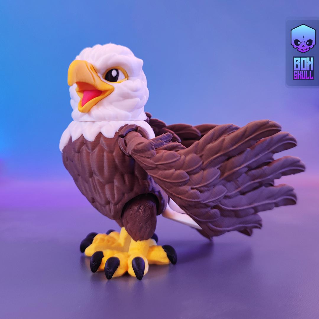 Bald Eagle - BOXSKULL3D. STL File for 3D Printing, Articulated Figure ...