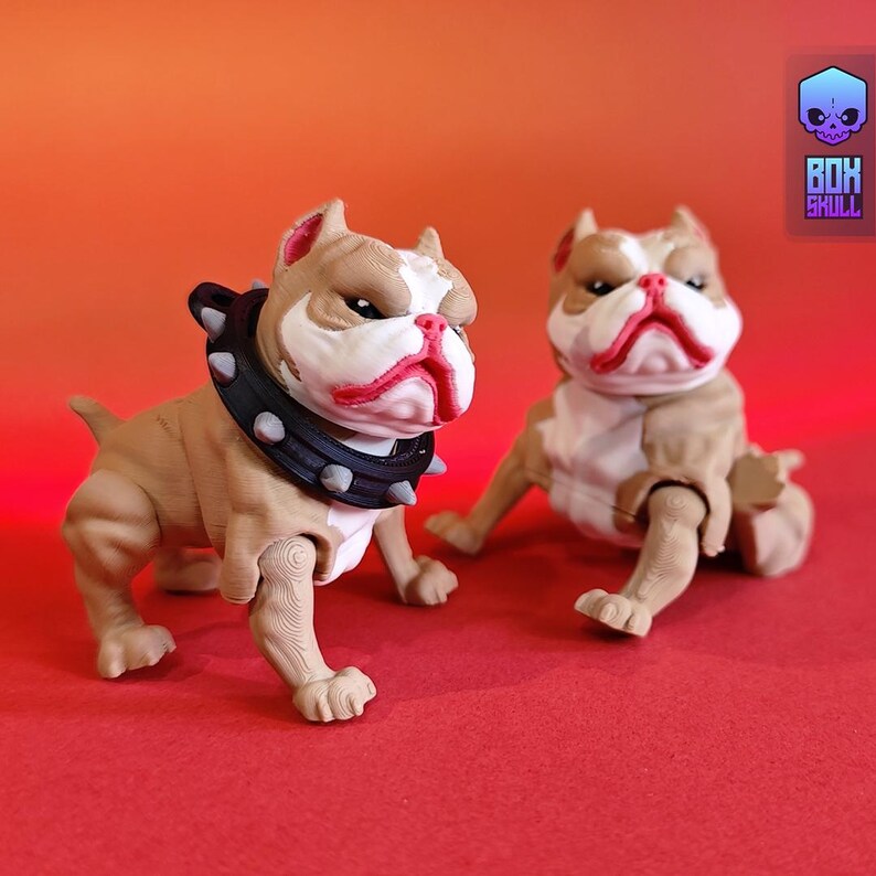 American Bully - Pet -BOXSKULL3D. STL File for 3D Printing, Articulated ...
